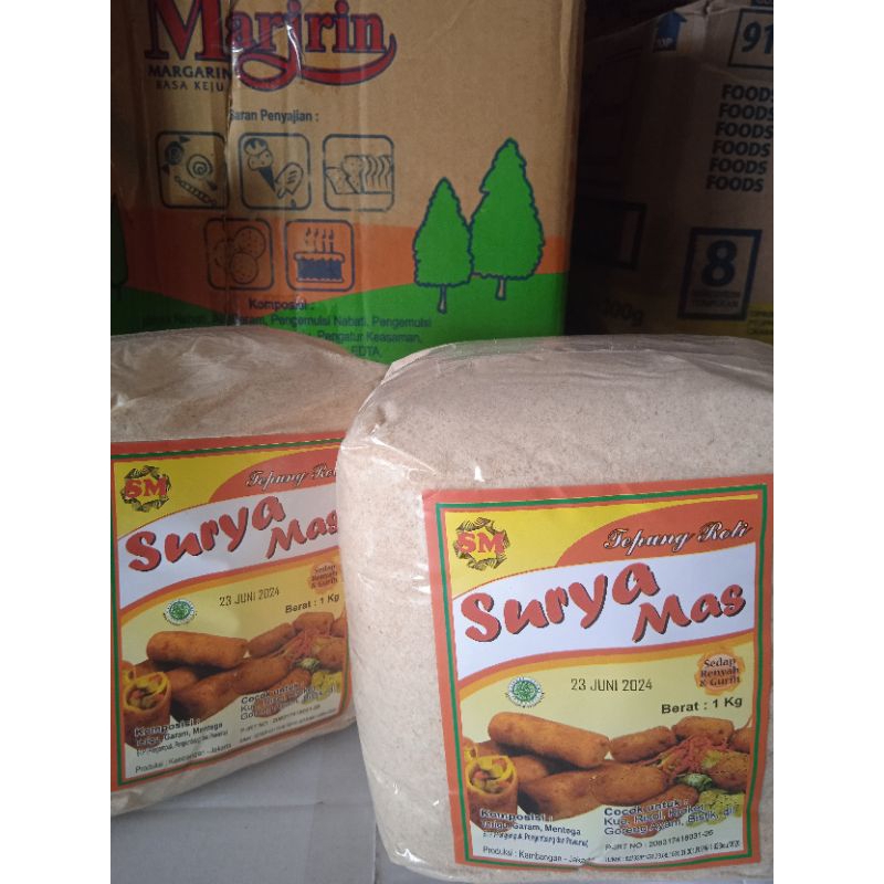 Jual Tepung roti/ panir halus surya mas kemasan 1kg | Shopee Indonesia
