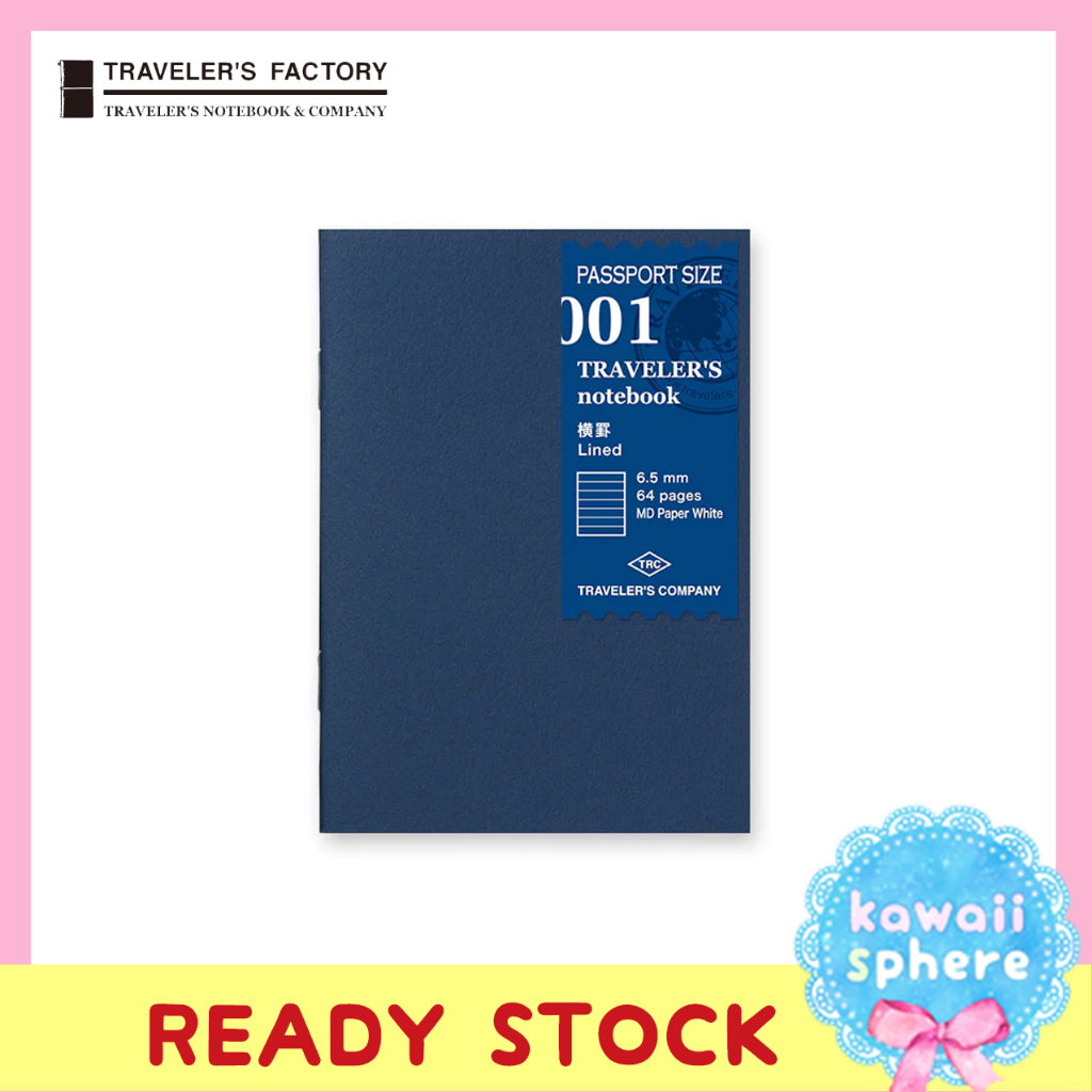 Jual Travelers Notebook Refill 001 | Lined (Bergaris) | Passport Size ...