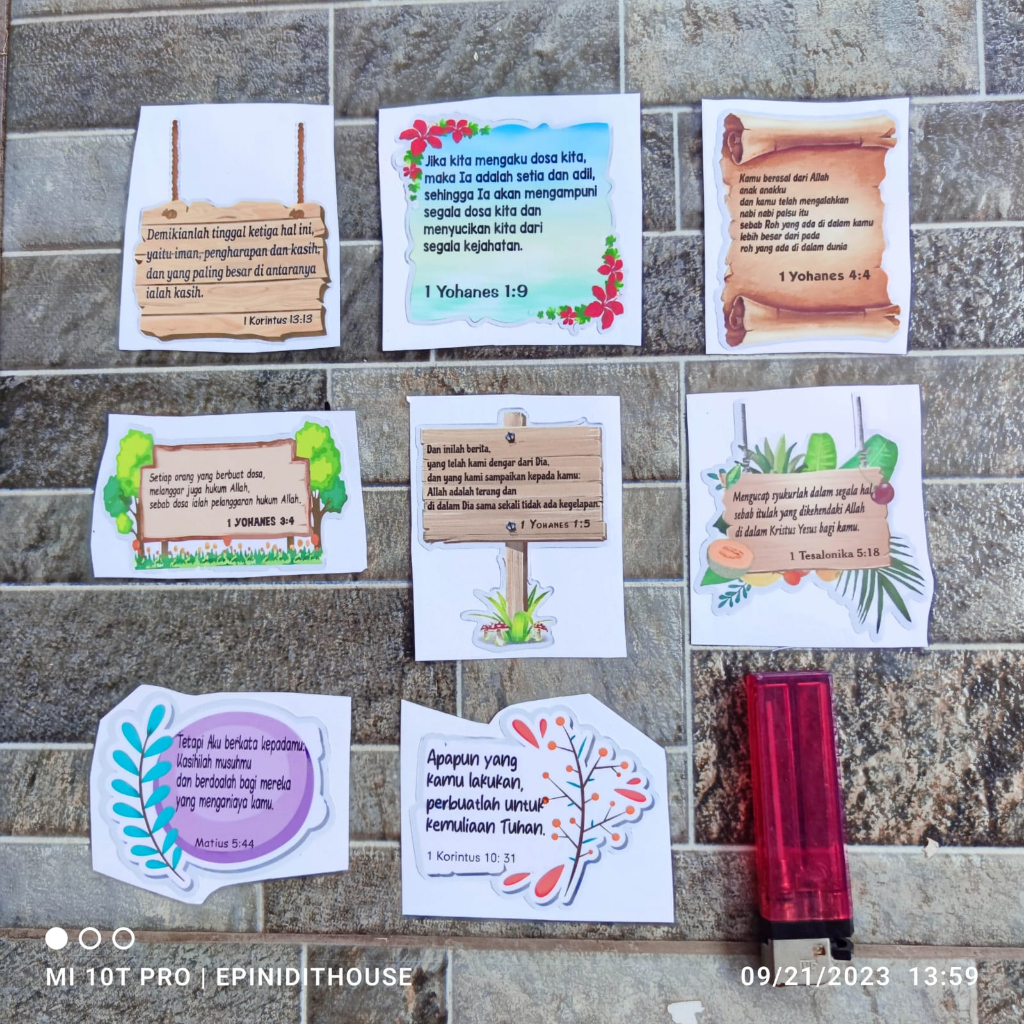 Jual Stiker Kristen Katolik Ayat Alkitab Korintus Yohanes Doa Motivasi ...