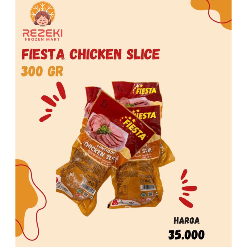 Jual Fiesta Chicken Slice 300 Gr | Daging Ayam Ham Isi 10 Pcs | Frozen ...