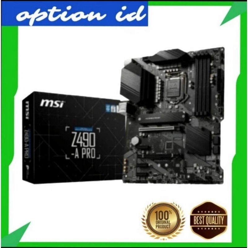 Jual MSI Z490-A PRO | LGA 1200 DDR4 ATX Gen 10 - Motherboard INTEL ...