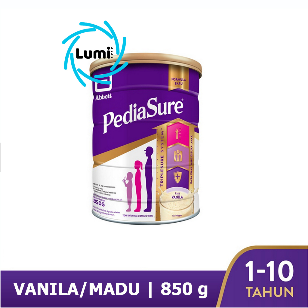 Jual PEDIASURE TRIPLESURE VANILA MADU 850gr SUSU FORMULA PERTUMBUHAN ANAK KEMASAN BARU | Shopee ...