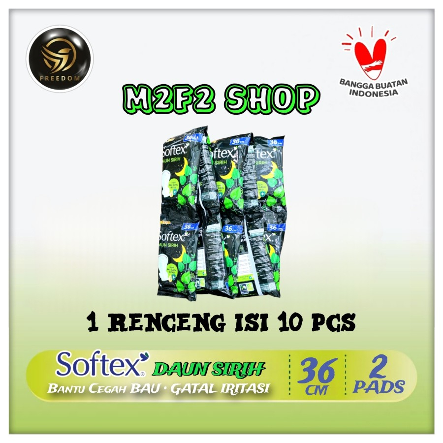 Jual Softex Daun Sirih Pembalut Sachet Isi 2 Pads Wing - 36 cm (Kemasan ...