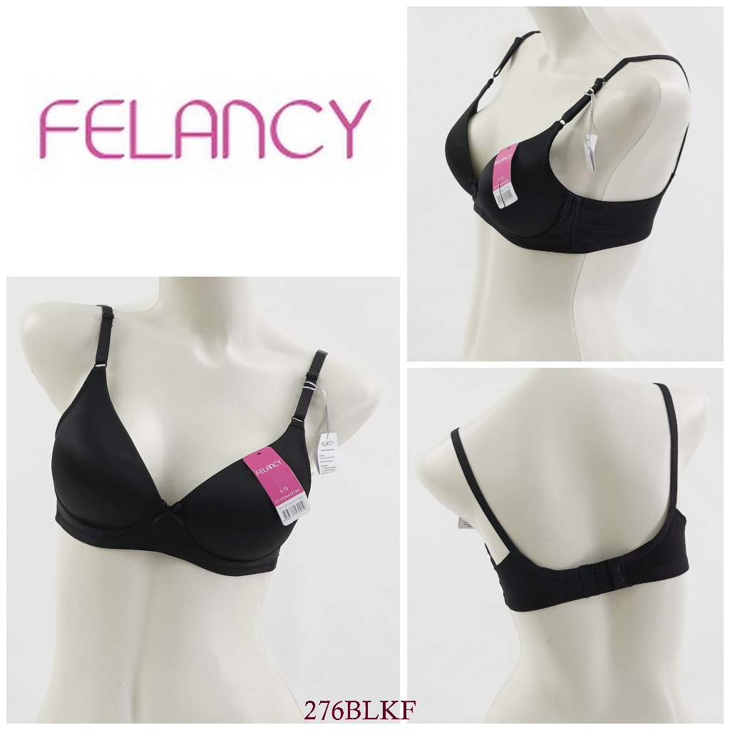 Jual Bra Wanita Tanpa Kawat FELANCY Busa Tipis Full Cup Motif Polos Pakaian Dalam 276F | Shopee ...