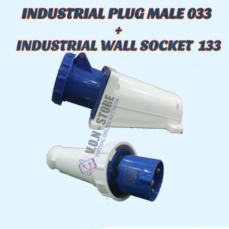 Jual INDUSTRIAL PLUG + WALL SOCKET 3 POLE 63 Ampere ( penjualan ...