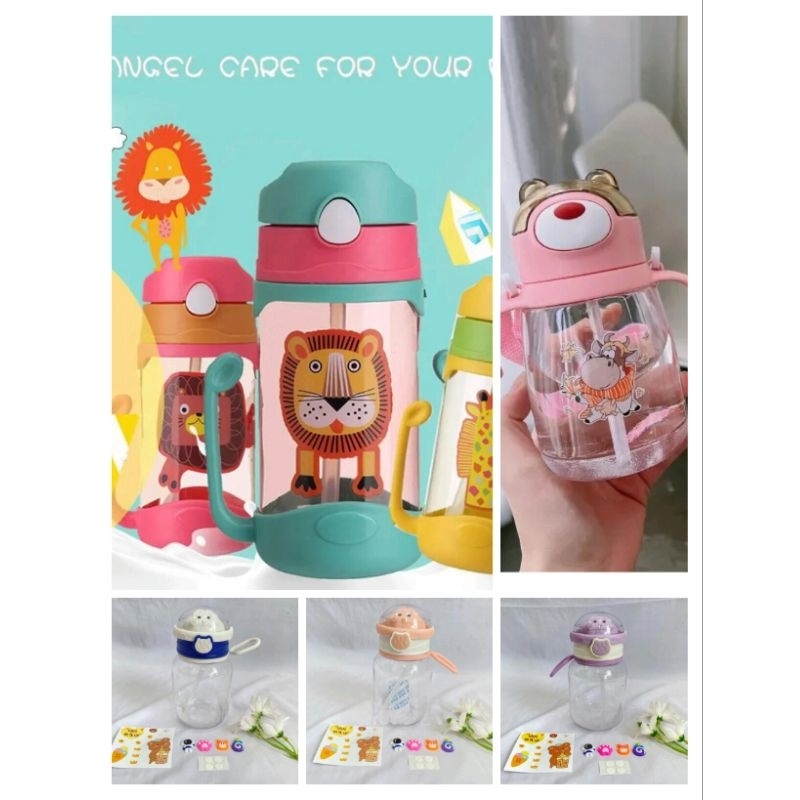 Jual botol minum anak baru 400 ml || Botol Air Kartun Minum Anak-anak ...