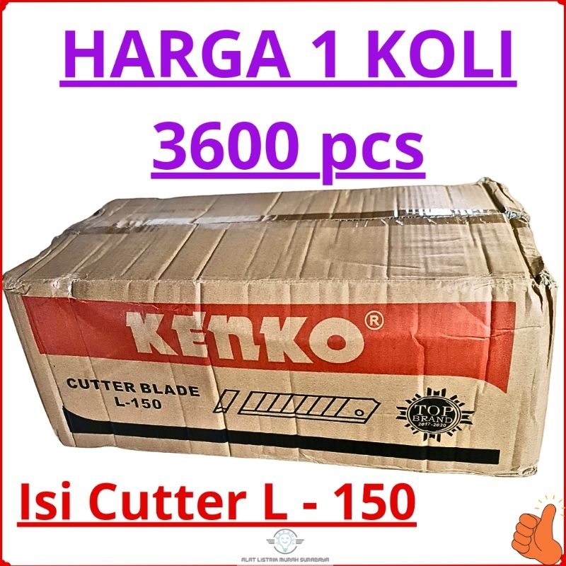 Jual GROSIR REFILL ISI CUTTER KENKO L-150 ( 1 KOLI = 3600 PCS ...
