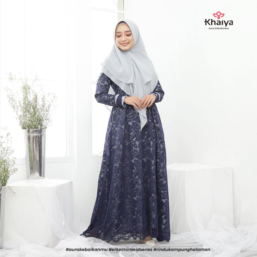 Jual ELMIRA Gamis brukat premium anggun classy elegant cocok untuk ...