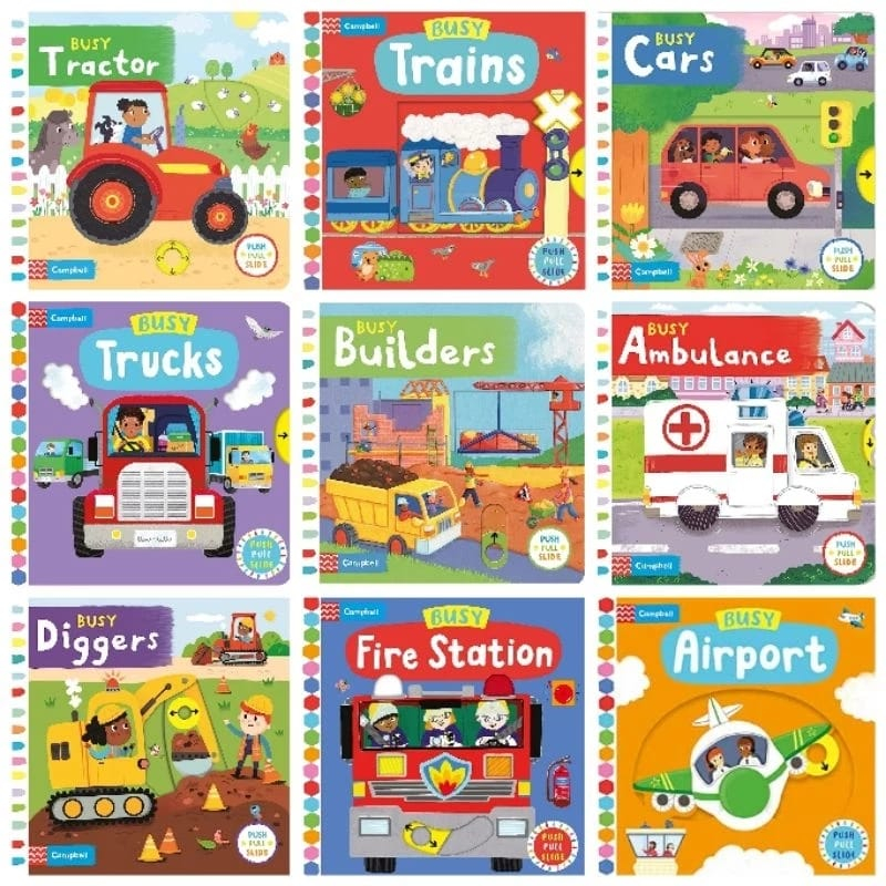 Jual WD Campbell My Busy Book Push Pull Slide Board Books Buku Cerita ...