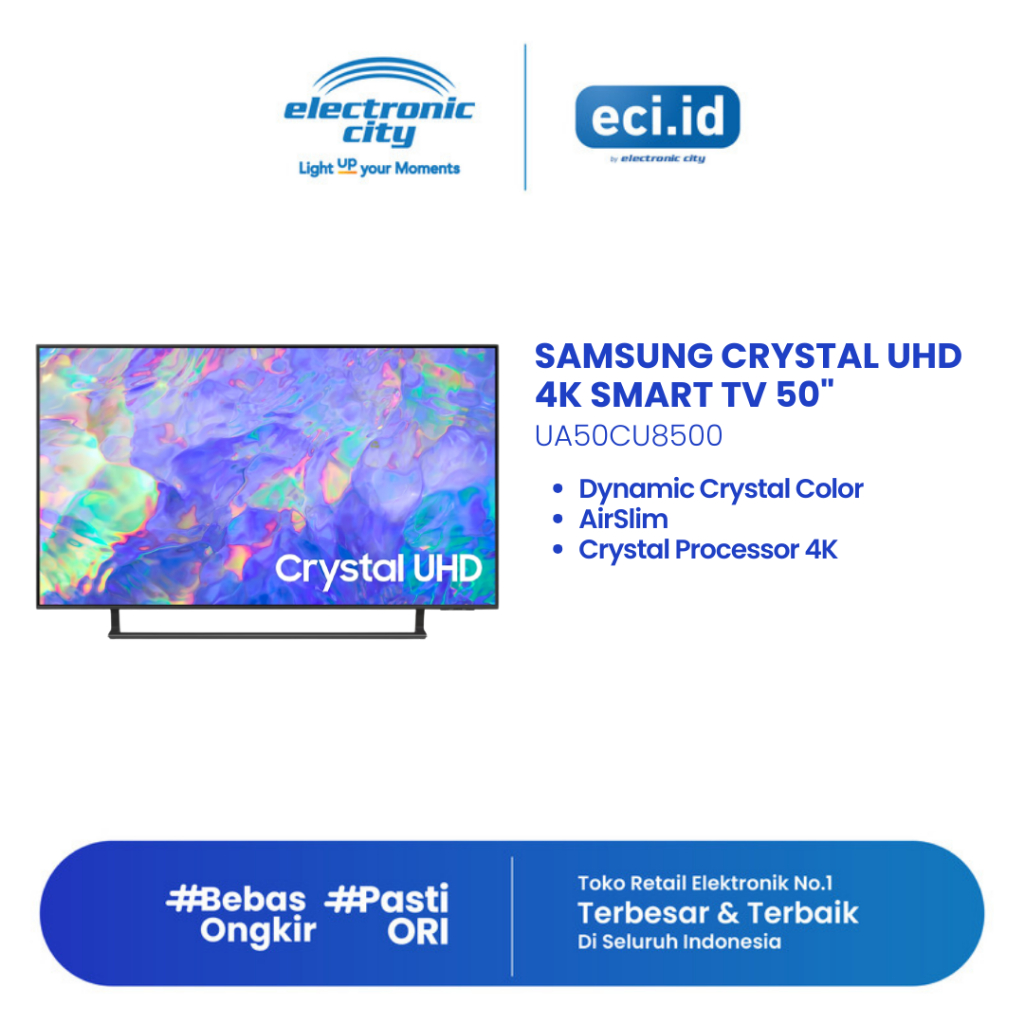 Jual Samsung 50 Inch Crystal UHD Smart TV - UA50CU8500 | Shopee Indonesia