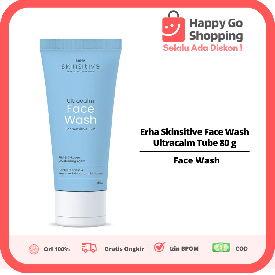 Jual Erha Skinsitive Face Wash Ultracalm Tube 80 g | Shopee Indonesia