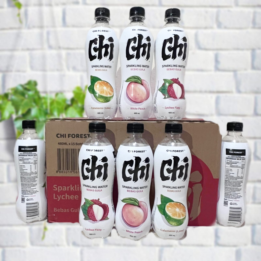 Jual Chi Forest Sparking Water Lychee, peach, grape, lime 480ml | Shopee Indonesia