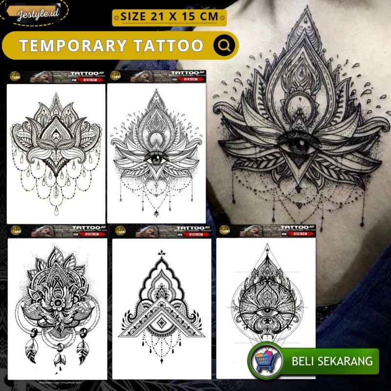 Jual Tato temporer Temporer Temporary Tattoo Dada punggung perut ...