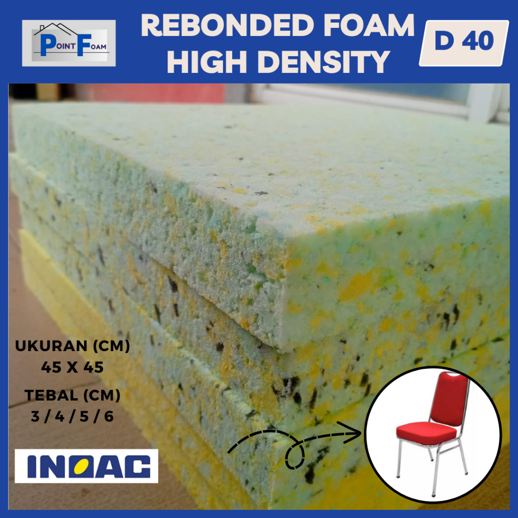 Jual Busa Rebonded 45 x 45cm Busa Bantal Duduk, Alas Duduk Kursi Busa ...