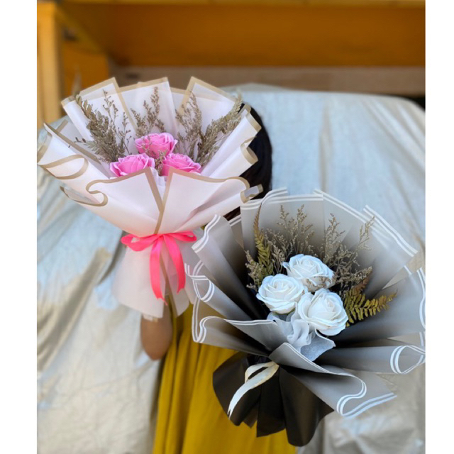 Jual Bouquet Soap Flower/Buket sabun/ Buket wisuda/Buket Ultah | Shopee ...