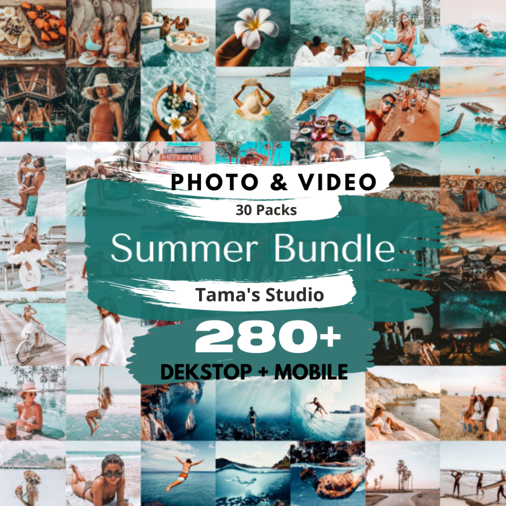 Jual 280+ Summer Bundles 280+ in 30 Packs Preset Lightroom & Luts Video ...