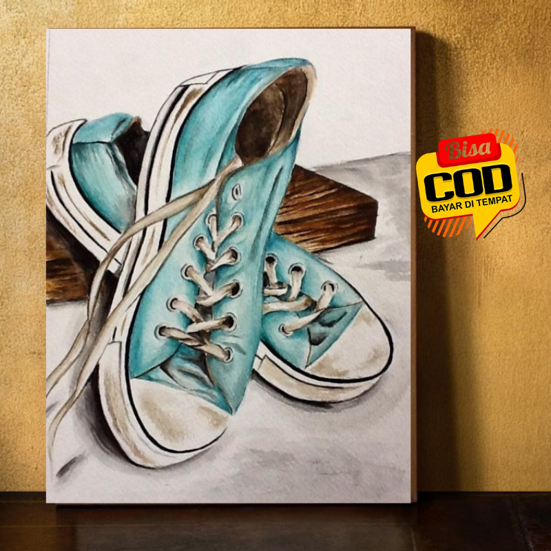 Jual Poster Aesthetic Gambar Sepatu Hiasan Dinding Mdf | Shopee Indonesia