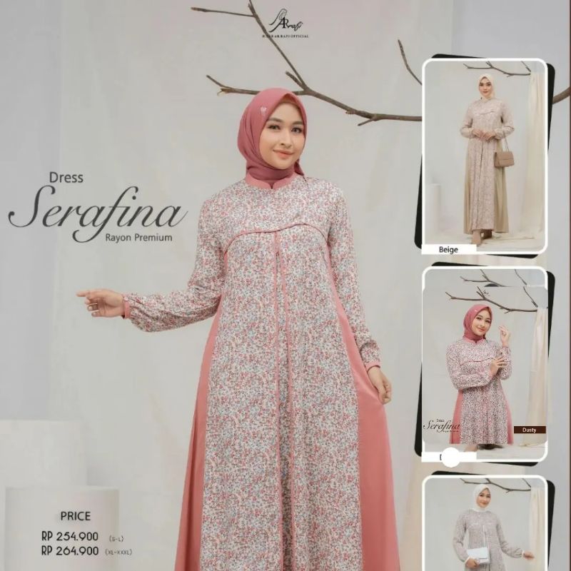 Jual SERAFINA DRESS by Ar Rafi [ NEW - AR Pattern Dress Series ] Gamis ...