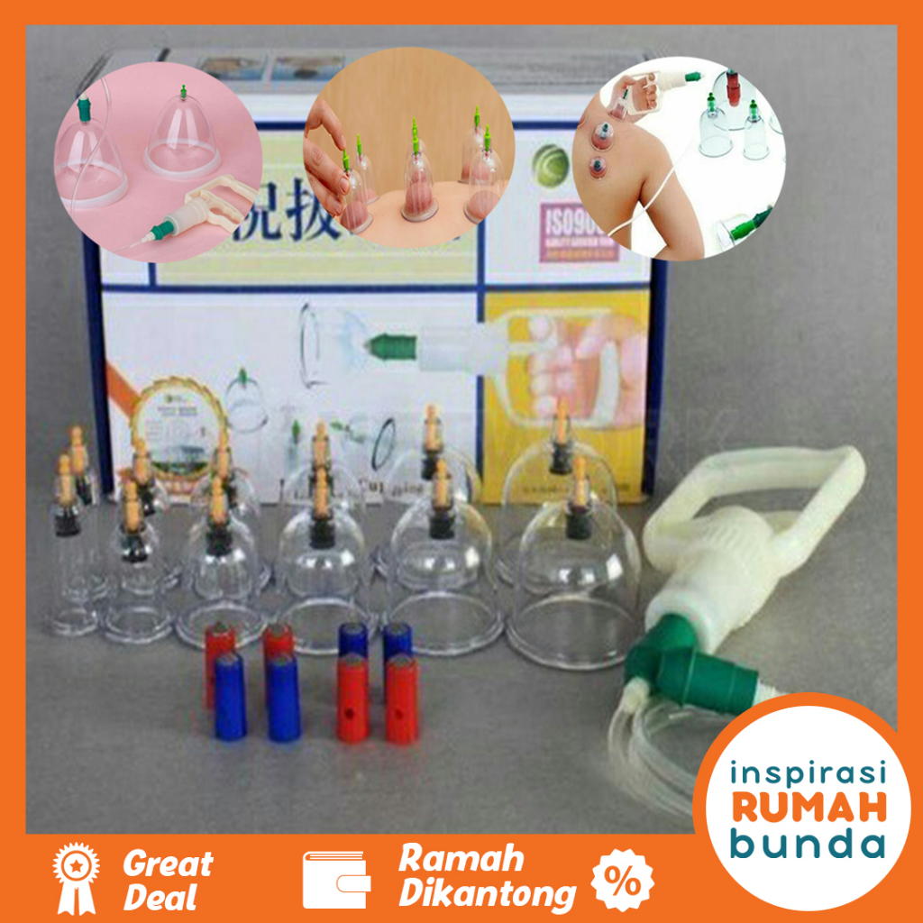 Jual Alat Bekam Badan Kop Angin KangZhu Isi 6 Pcs & 12 Pcs Cupping Terapi Kang Zhu Untuk ...