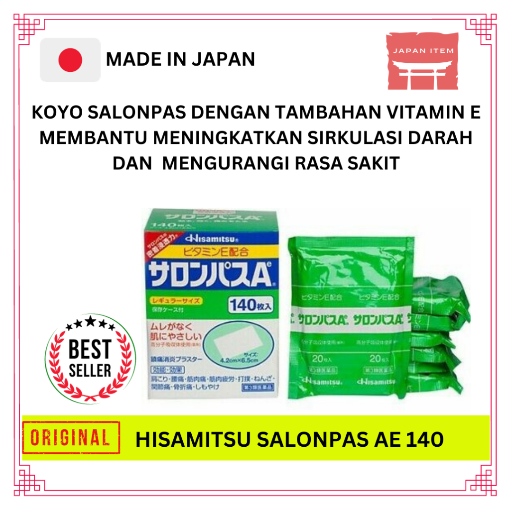 Jual Hisamitsu Salonpas A Pain Relieving Patch Koyo Jepang original ...