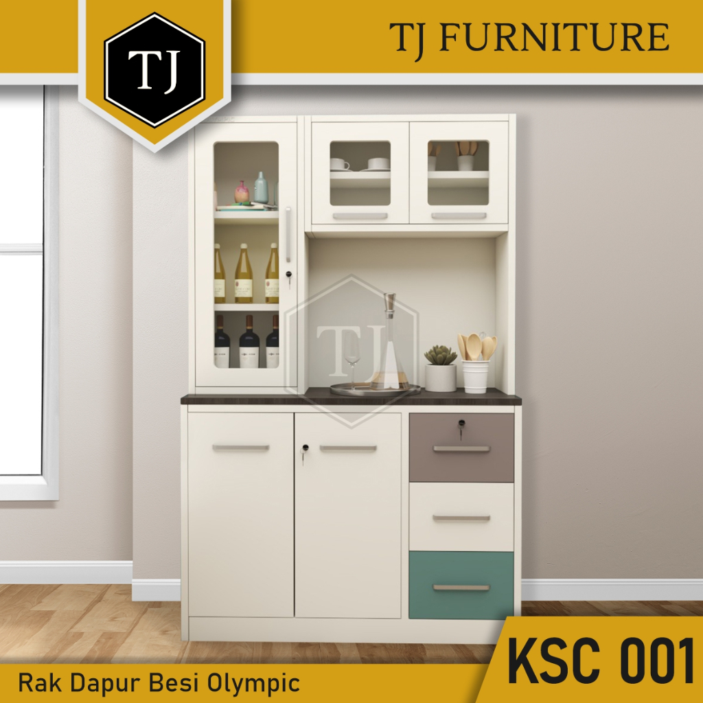 Jual Olympic Rak Piring Besi / Kitchen Locker / Lemari Dapur 3 Pintu ...