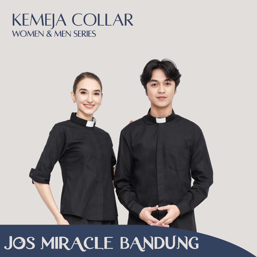 Jual Miracle - New Pendeta Kemeja Collar - Japanese Cotton - Hitam ...