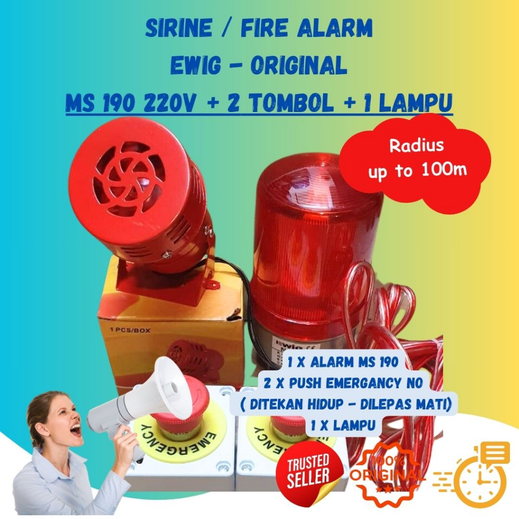 Jual Sirine Peresmian Ms 190 Kantor Gedung Sekolah Sistem Fire Alarm 2 ...