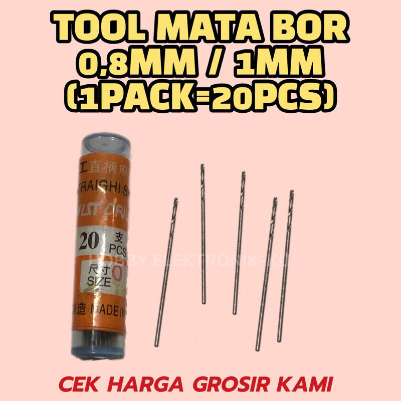 Jual TOOL MATA BOR 0,8MM / 1MM (HARGA PER 1PACK=20PCS) | Shopee Indonesia