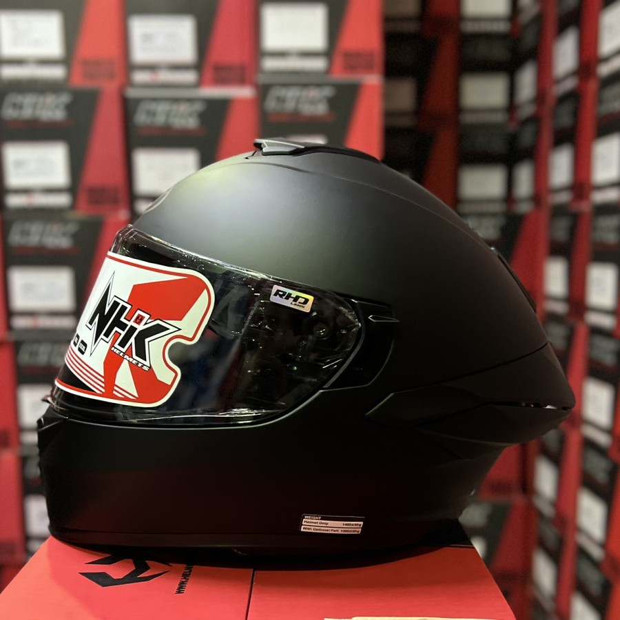 Jual HELM NHK Mark 1 Solid Black Doff - Double Visor HELM FULL FACE ...