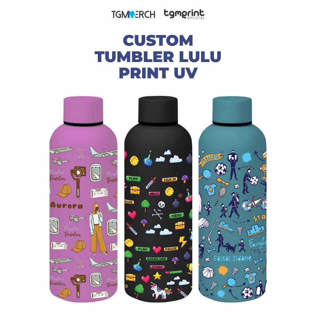 Jual TGM MERCH - Custom Tumbler Travel Lulu termos Suhu | botol Minum ...