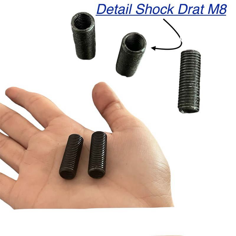 Jual Shock Drat baja hitam M8 panjang 25 mm | Shopee Indonesia