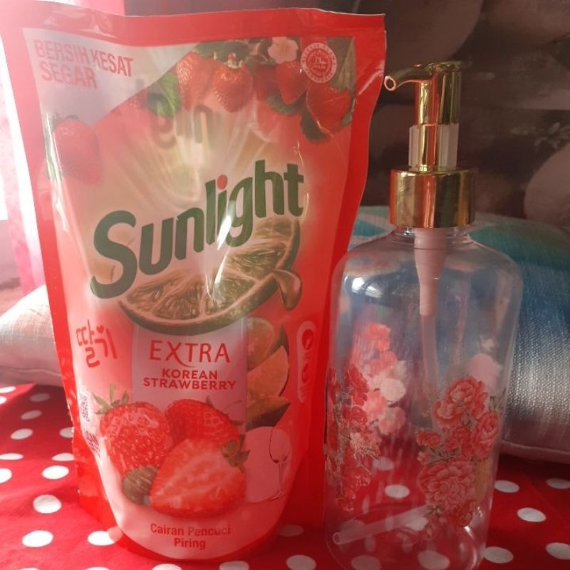 Jual SUNLIGHT SABUN CUCI PIRING EXTRA KOREAN STRAWBERRY FREE BOTOL ...
