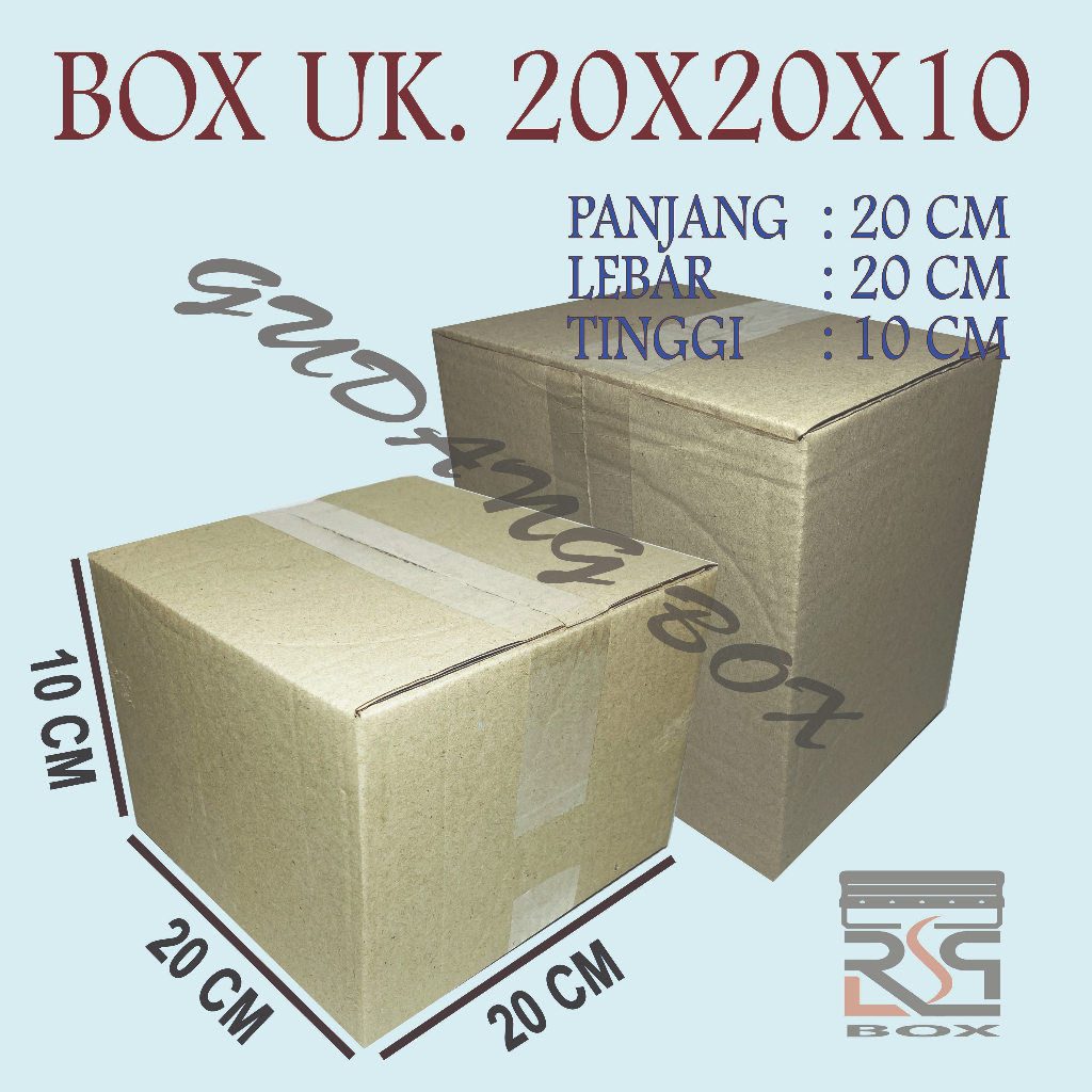 Jual Kardus packing uk. 20x20x10 cm packaging Box online murah | Shopee ...