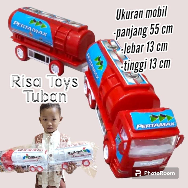 Jual Mainan truk Tangki pertamina gandeng ukuran besar 55 CM | Shopee ...