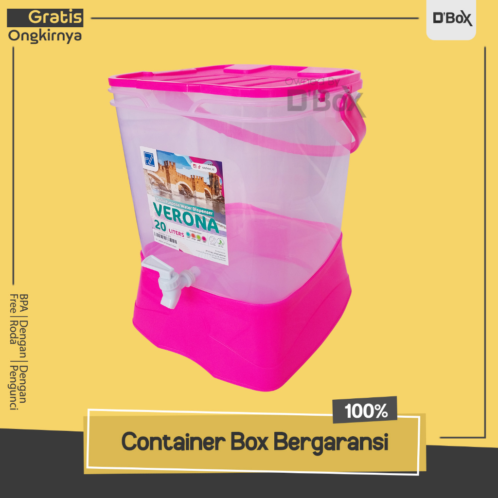 Jual D'BOX Dispenser Air Verona 30 Liter BPA FREE Kotak Penyimpanan ...