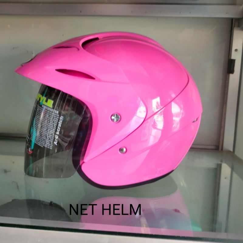 Jual HELM HIU NICO SOLID PINK ORIGINAL HELM HIU | Shopee Indonesia