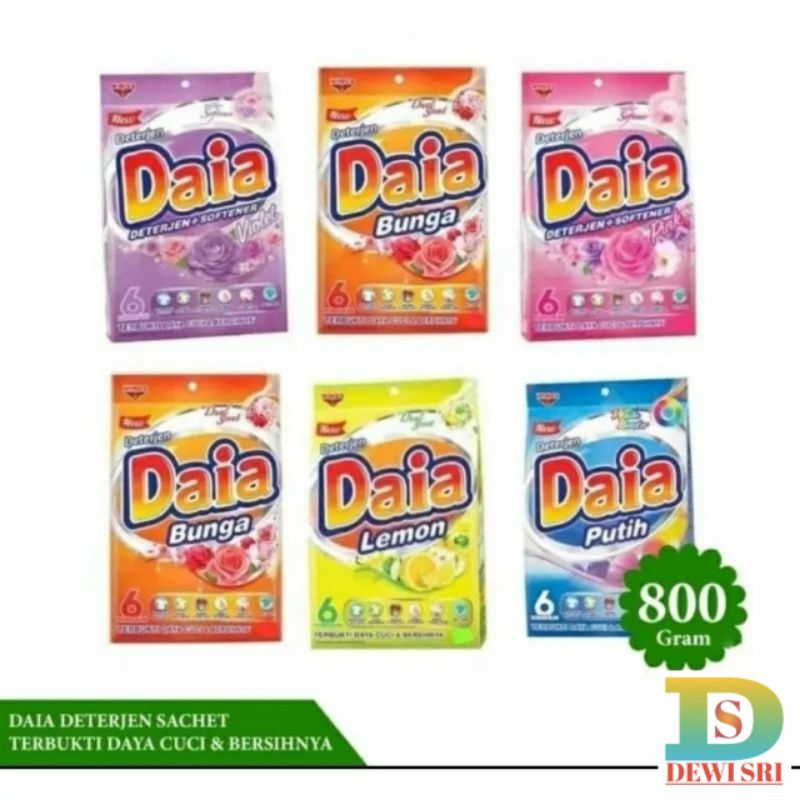 Jual DAIA Detergent Bubuk Kemasan 800gr. | Shopee Indonesia
