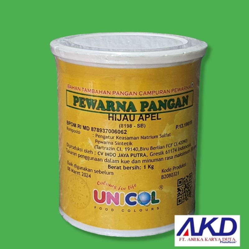 Jual Pewarna Makanan Bubuk (Powder) / Gincu Hijau Apel 8198-SB 1 Kg ...