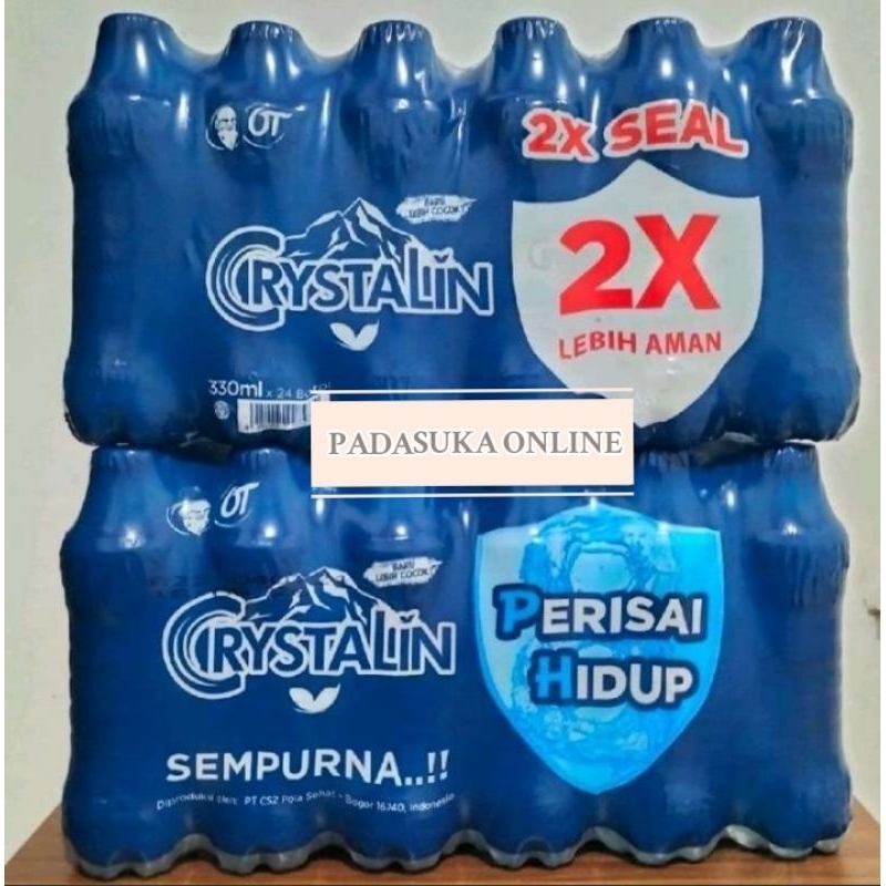 Jual AIR MINERAL / AIR MINUM CRYSTALIN 330ML PH 8 / 1 KRAT ISI 24 BOTOL | Shopee Indonesia