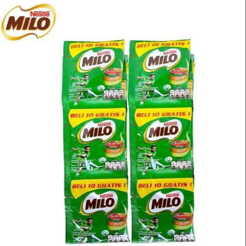 Jual MILO bubuk Activ-Go susu coklat renteng / MILO sachet isi 10 | Shopee Indonesia