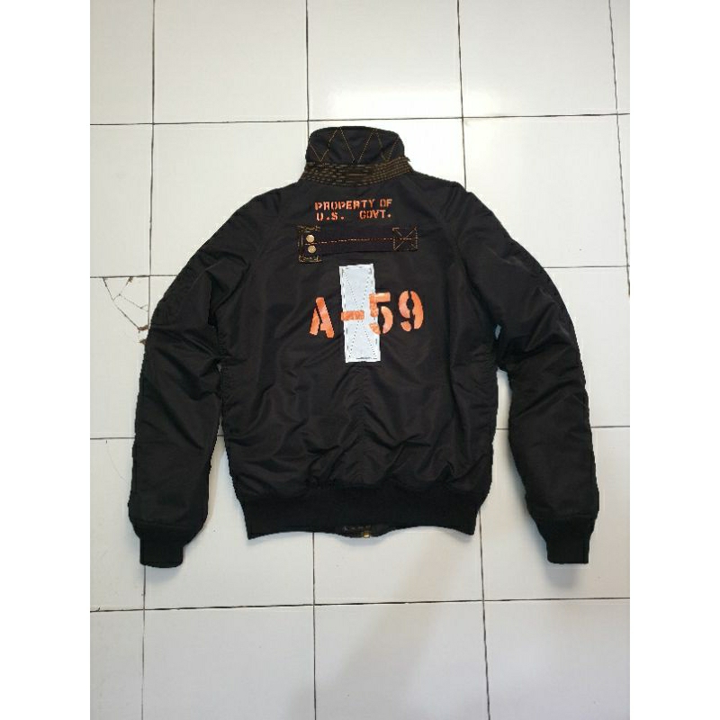 Jual Jaket Flight Military A 59 Bomber Army Pilot G1 Black | Shopee ...
