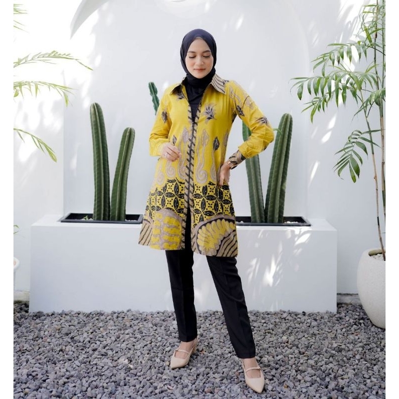 Jual TUNIK BATIK MUSLIMAH TUNIK BATIK UNTUK KONDANGAN ATASAN BATIK ...