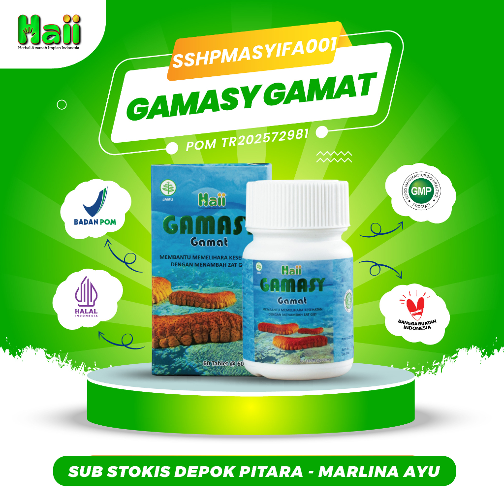 Jual HAII - GAMASY Gamat (POM TR202572981) | Shopee Indonesia