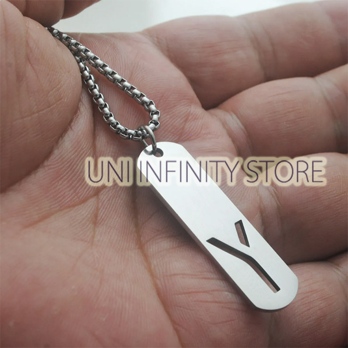 Jual JWNE0617 Kalung Pelat Nama Tentara Inisial Huruf Perak Krom Polos ...