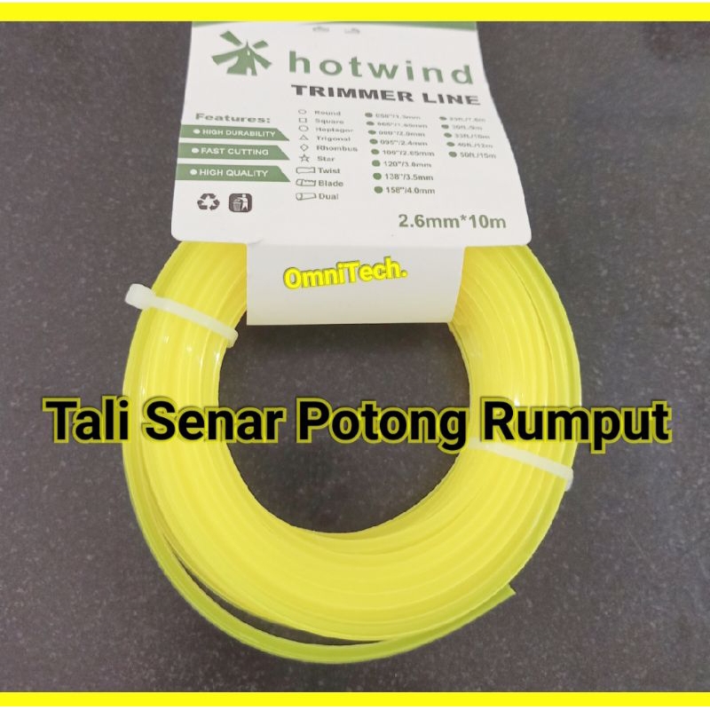 Jual Grass Trimmer Line 10m Tali Senar Potong Rumput 2,6 mm x 10 meter | Shopee Indonesia