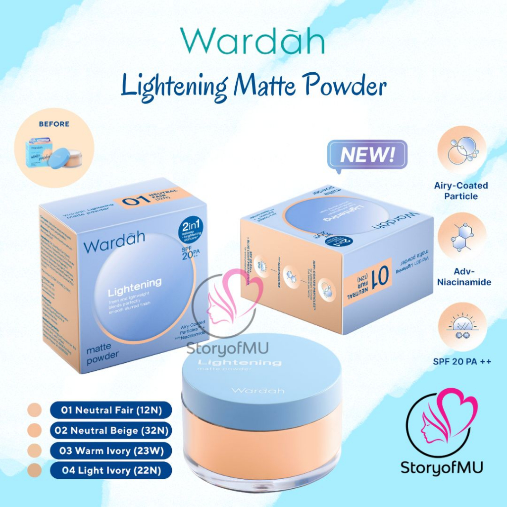 Jual WARDAH Lightening Matte Powder 20gr | Shopee Indonesia