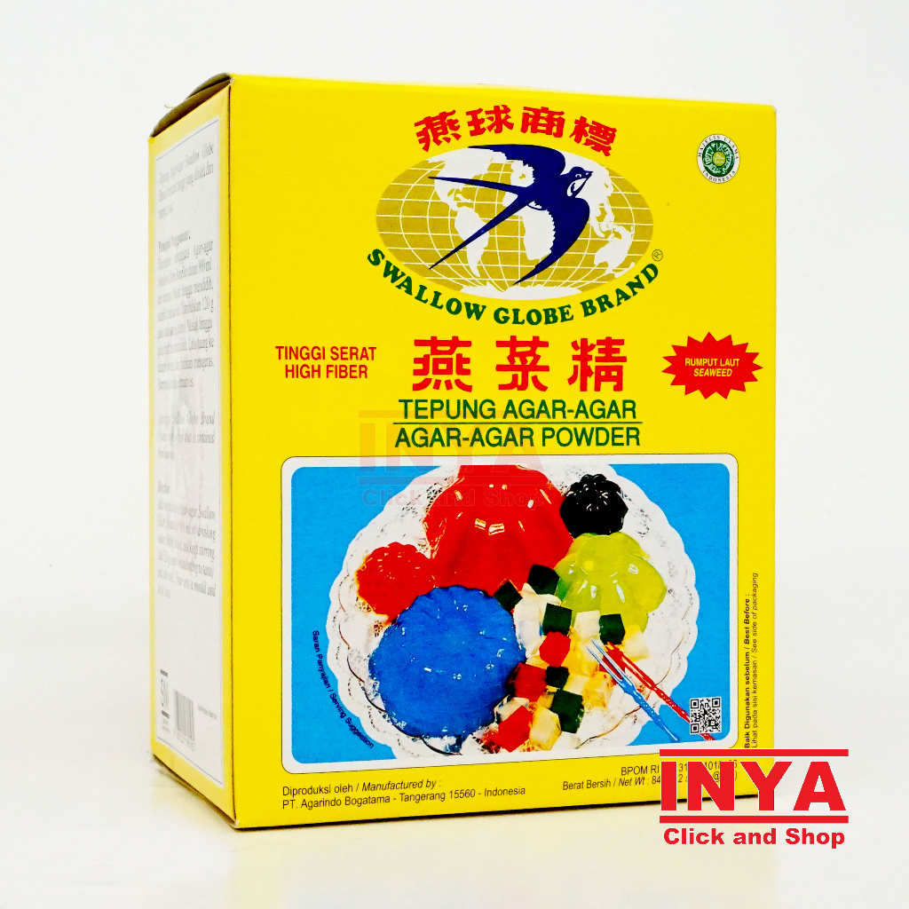 Jual Swallow Globe Brand Tepung Agar-Agar Rumput Laut - Seaweed Powder ...
