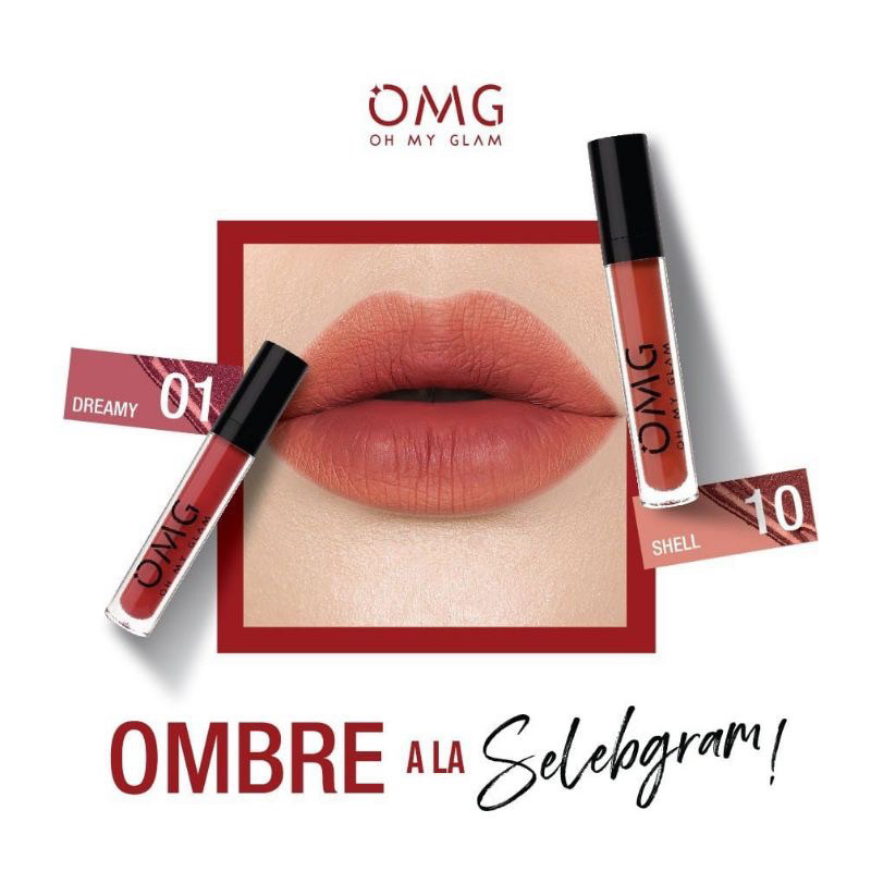 Jual OMG OH MY GLAM OH MY GLOW MATTE KISS LIP CREAM MATTE WITH JOJOBA ...