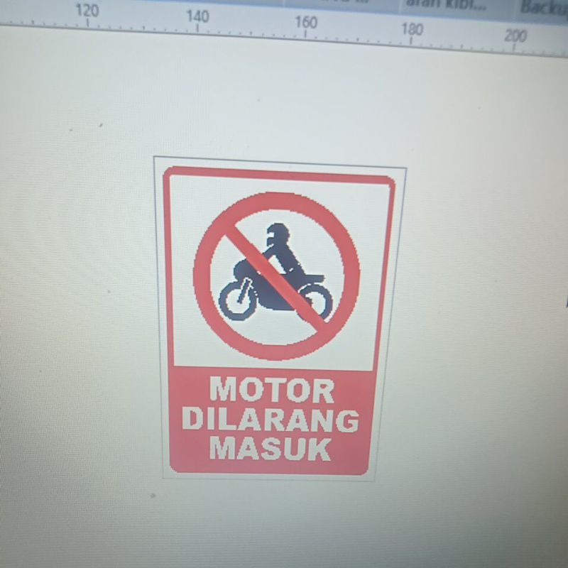 Jual Stiker motor di larang masuk | Shopee Indonesia