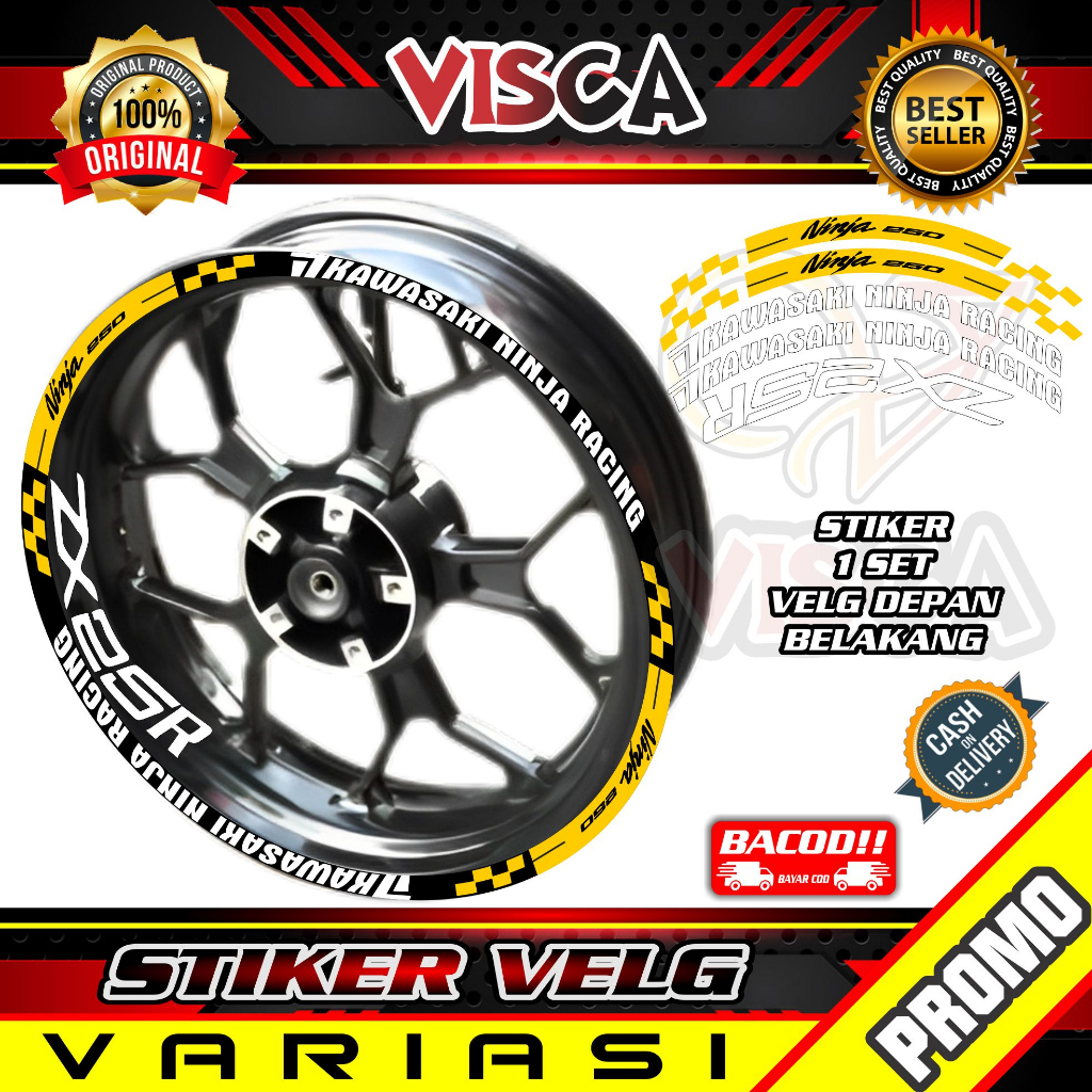 Jual Stiker Velg List Velg Motor Stiker Velg Ninja ZX 25R | Shopee ...